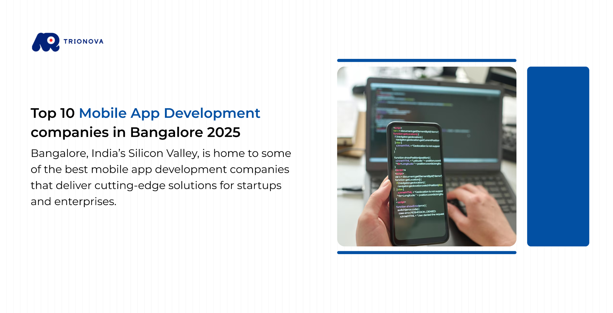 Top 10 Mobile App Development Companies in Bangalore 2025 | Trionova
